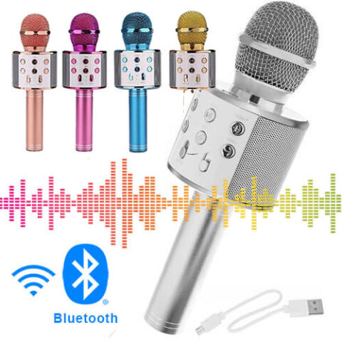 Brezžični Bluetooth mikrofon za karaoke, 5 barv - Tik-Tak